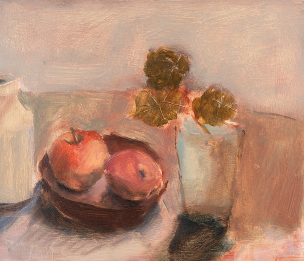 Apples On A Brown Plate