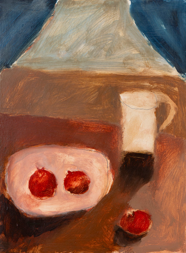 Glass Jug And Pomegranates
