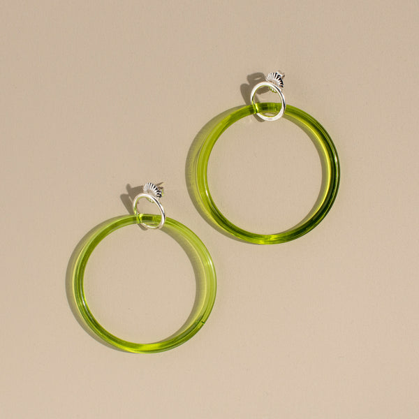 Amy Stud Earrings (spring green) - Boom Gallery