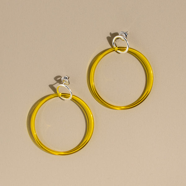 Amy Stud Earrings (yellow) - Boom Gallery