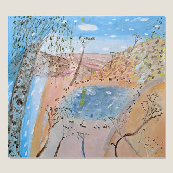 Lake In Orange Landscape | Boom Gallery