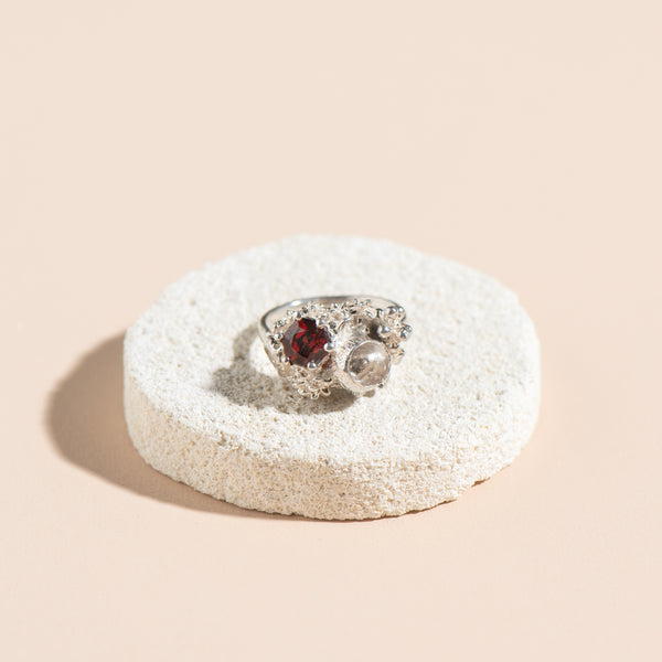 Taylor Ring (silver with garnet) | Boom Gallery