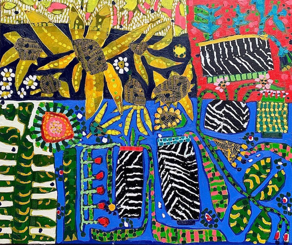 'Yellow Flowers' by Sarah Rowe For Sale