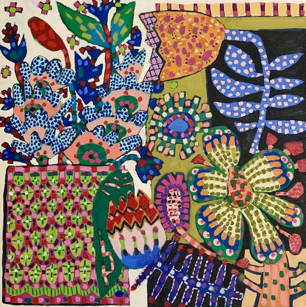 'Fan Flowers' by Sarah Rowe For Sale